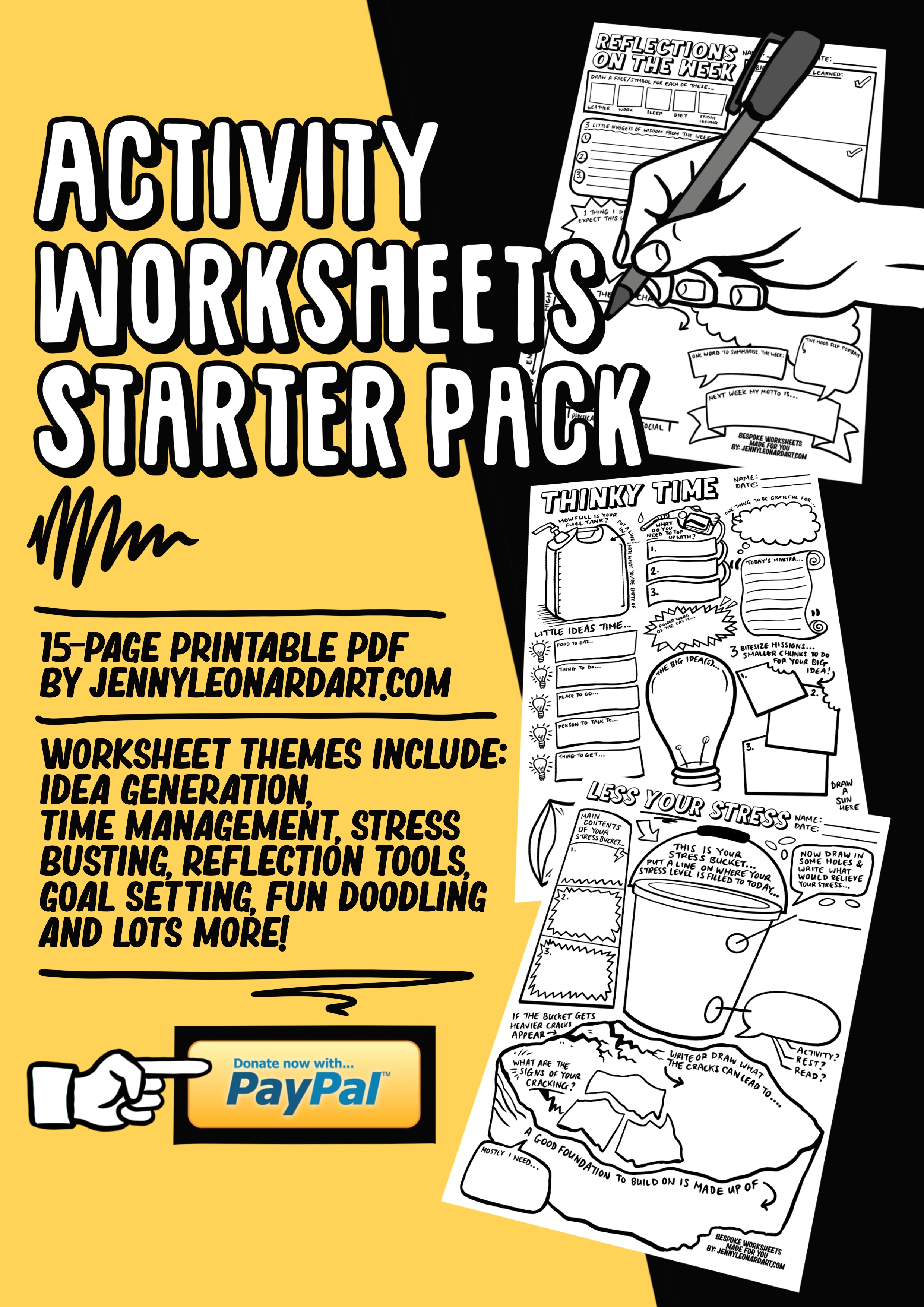 Printable Activity Packs & Worksheets – Jenny Leonard Art