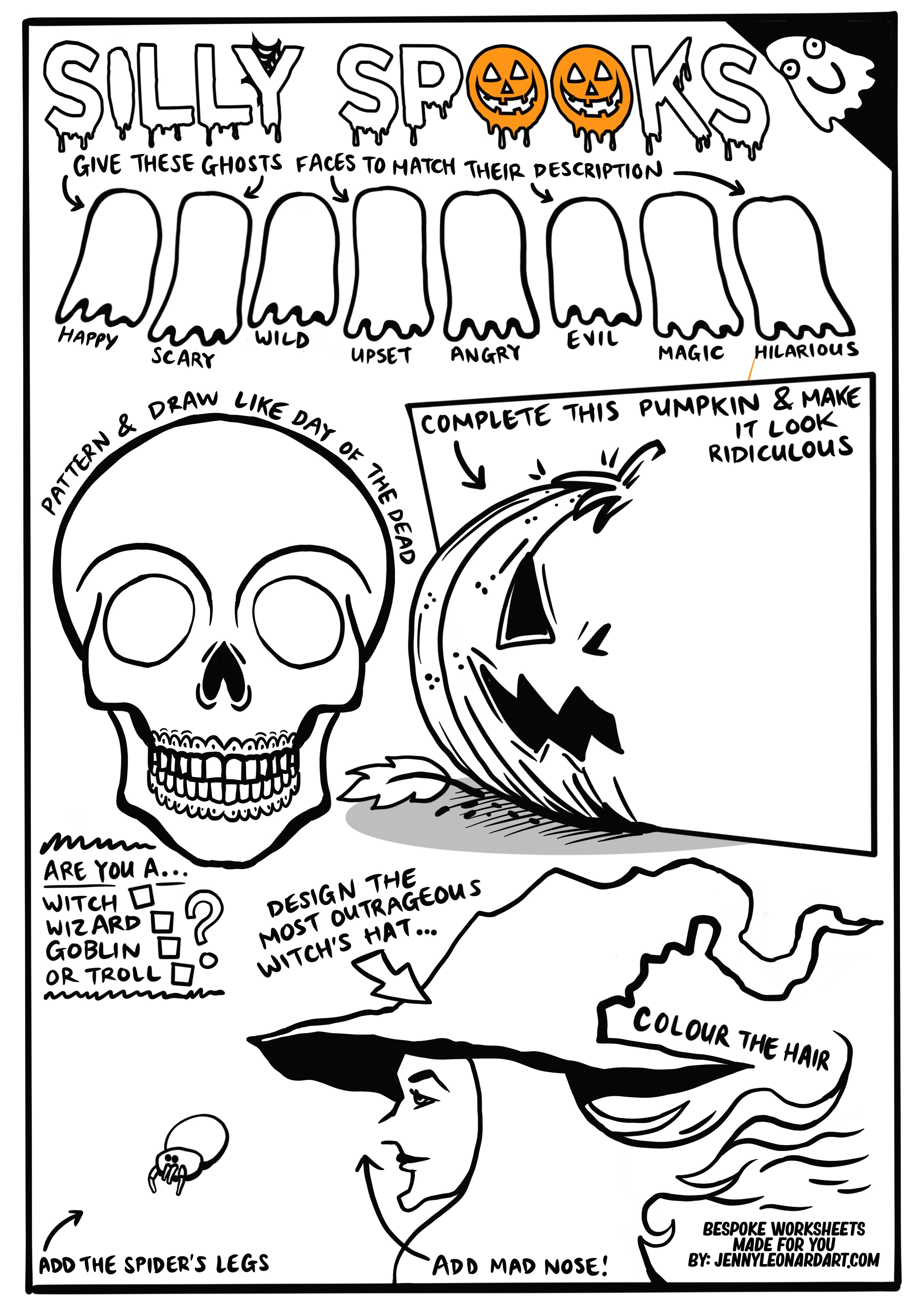 Halloween Worksheet Activity Pack available to order now! – Jenny ...
